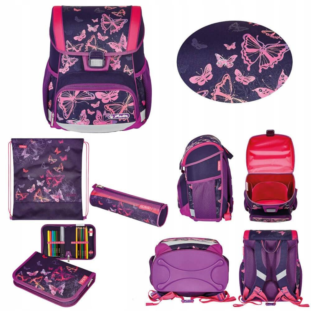 Tornister Herlitz Loop Plus Butterflies | Sklep Wysocki.com.pl